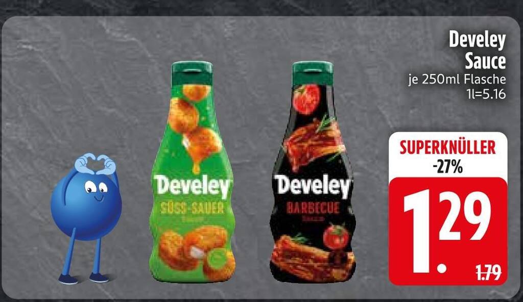 Develey süß sauer oder barbecue Angebot bei Edeka