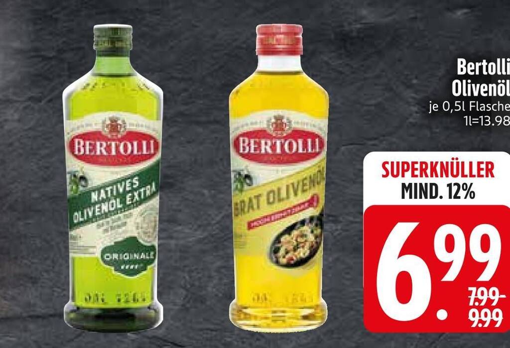 Bertolli natives olivenöl extra oder brat olivenöl Angebot bei Edeka