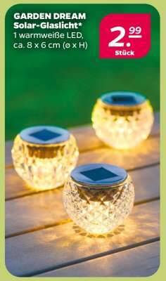 GARDEN DREAM Solar-Glaslicht Angebot bei NETTO