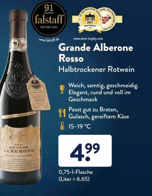 Grande Alberone Rosso Angebot bei Aldi Süd