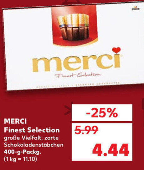 Merci Finest Selection 400g Angebot bei Kaufland