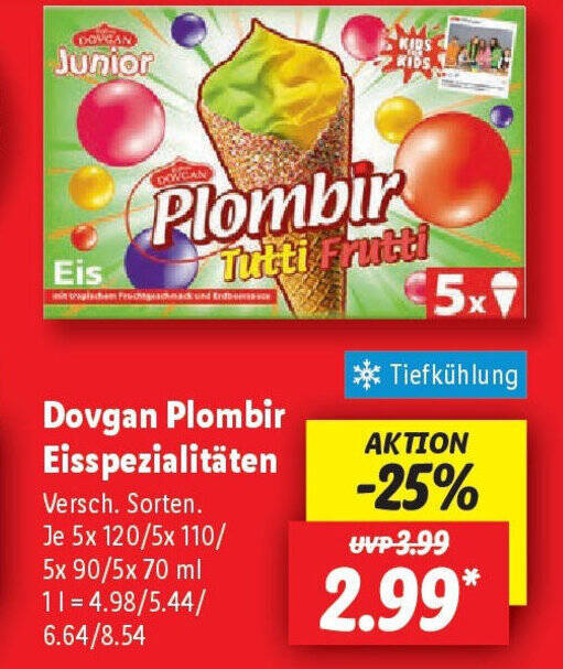 Dovgan Plombir Eisspezialitäten Angebot bei Lidl