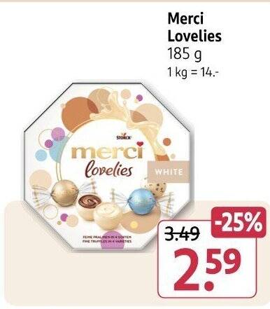 Merci Lovelies 185 g Angebot bei Rossmann