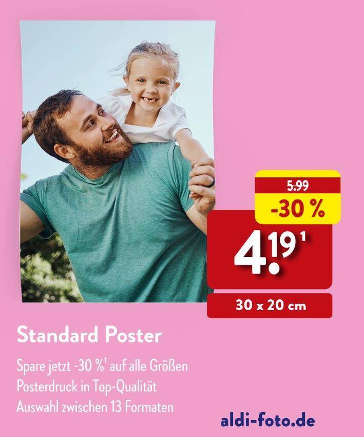 Aldi-foto.de standard poster Angebot bei Aldi Nord