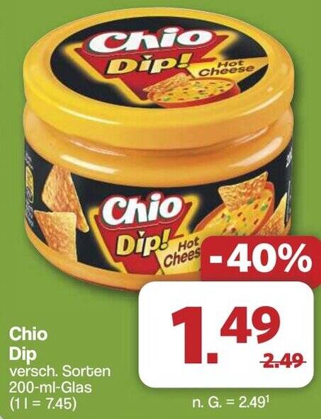 Alle Chio dip Angebote - Entdecken Sie das günstigste Chio dip Angebot!