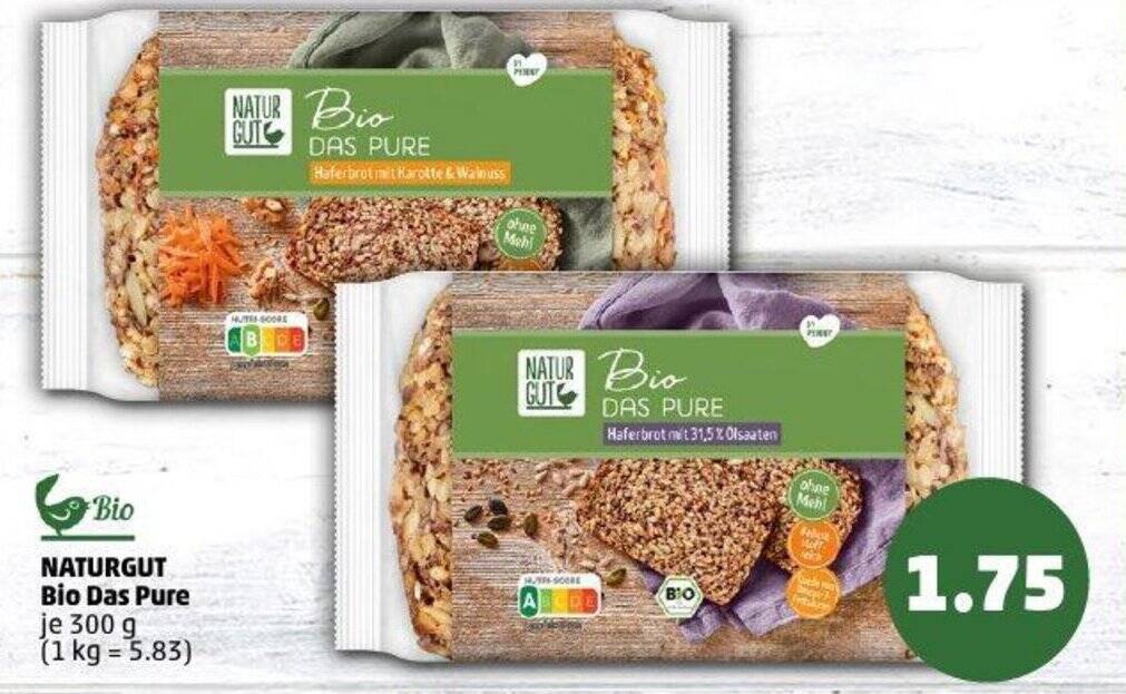 NATURGUT Bio Das Pure 300 g Angebot bei PENNY