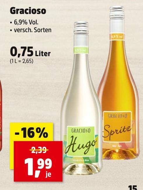 Gracioso hugo oder sprite Angebot bei Thomas Philipps