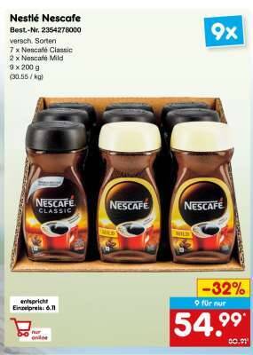 NESTLÉ Nescafé Angebot bei Netto Marken-Discount