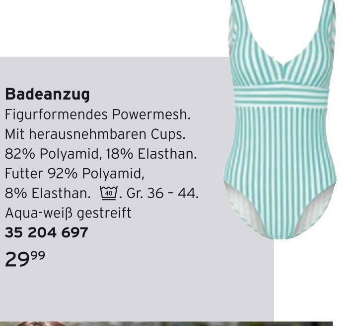 Badeanzug Angebot bei Tchibo