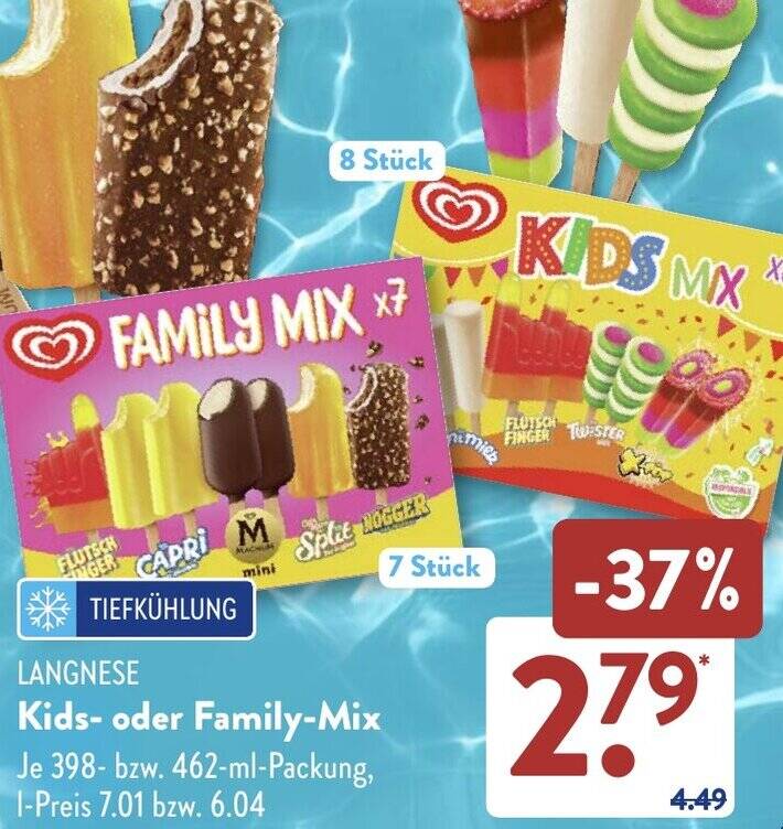 LANGNESE Kids- oder Family-Mix 398-462 ml Angebot bei Aldi Süd