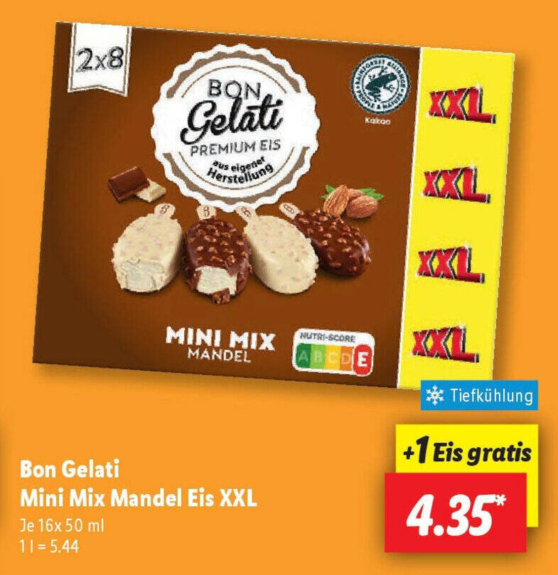 Bon Gelati Mini Mix Mandel Eis XXL Angebot bei Lidl