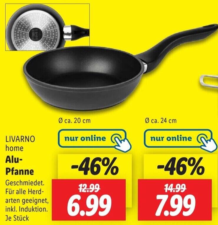 LIVARNO home Alu Pfanne Angebot bei Lidl