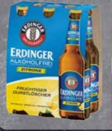 Erdinger Weißbräu Zitrone Alkoholfrei Angebot bei Edeka