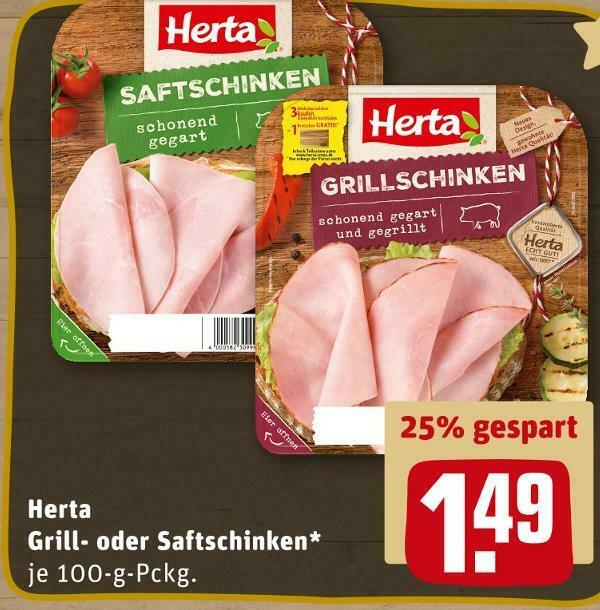 Herta grill- oder saftschinken Angebot bei REWE