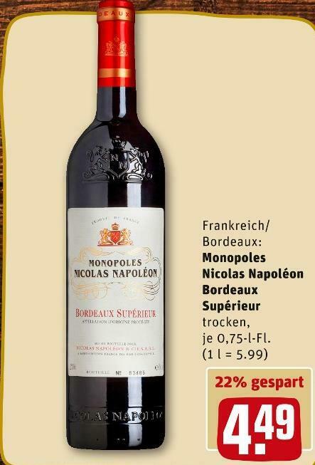 Rotwein Angebot bei REWE