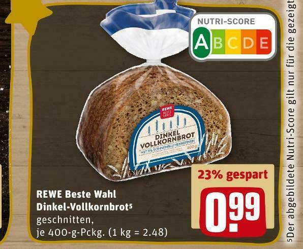 Rewe beste wahl dinkel-vollkornbrot Angebot bei REWE