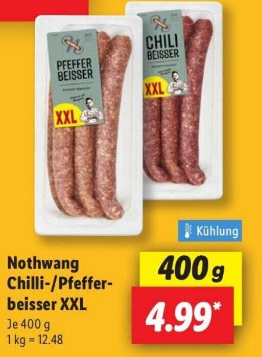 Nothwang Chilli-/Pfeffer- beisser XXL 400 g Angebot bei Lidl