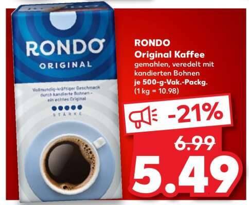Rondo Original Kaffee Angebot bei Kaufland