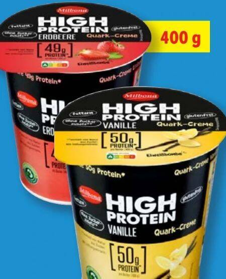 Milbona High Protein Erdbeere Quark-Creme Angebot bei Lidl
