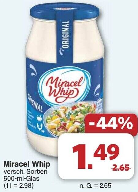 Schne Miracel Whip Angebot Ebenbild