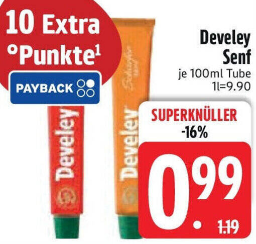 Develey Senf 100 ml Angebot bei Edeka