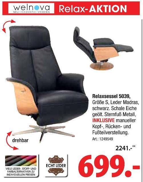 Welnova relaxsessel 5039 Angebot bei Zurbrüggen