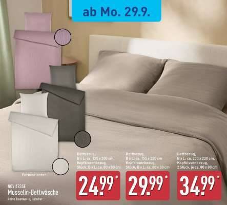 Aldi Musselin Bettwasche