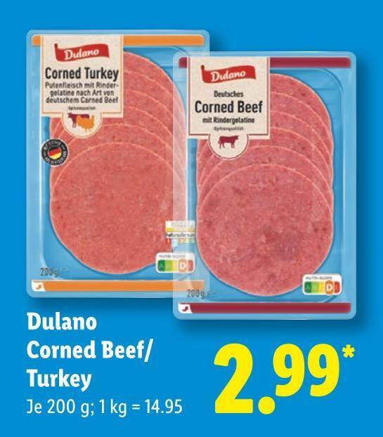 Dulano corned turkey Angebot bei Lidl