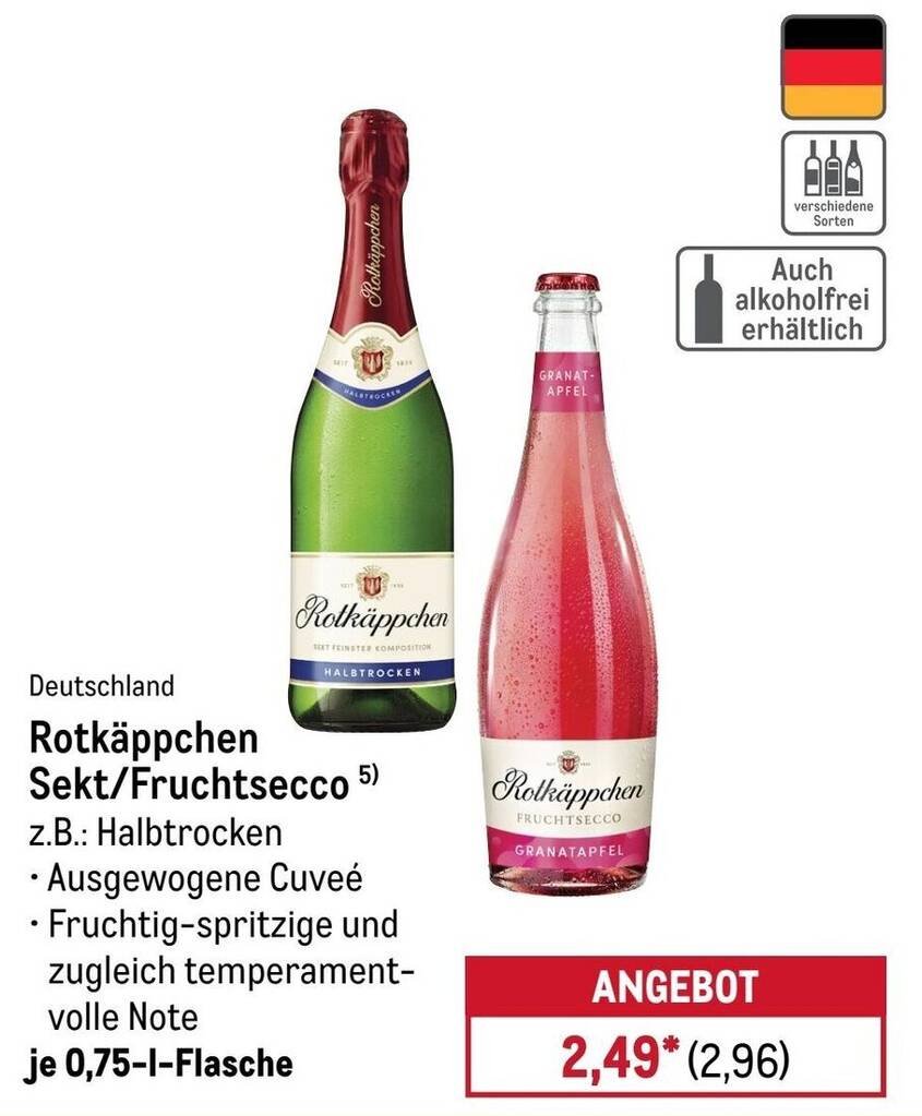 Spannende Fruchtsecco Rotkãppchen Angebot Bild