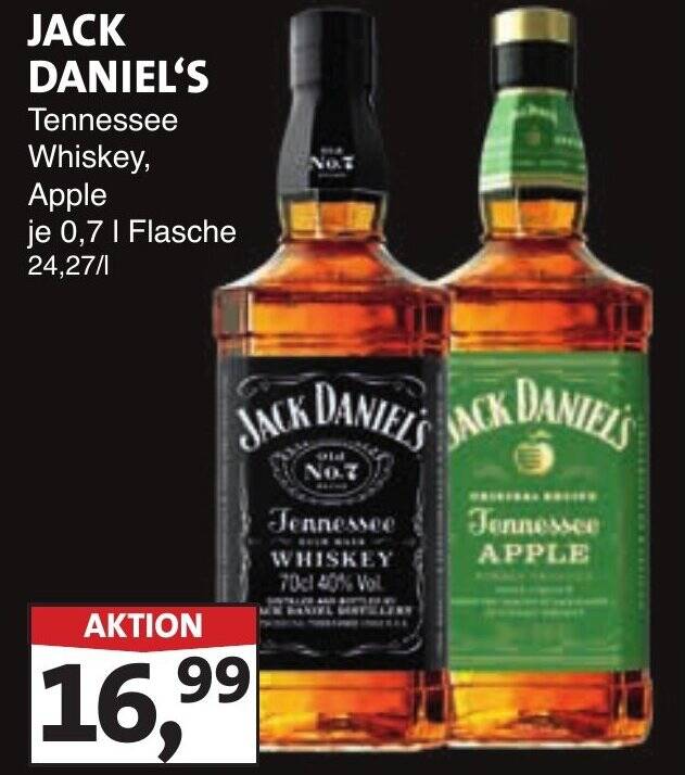 JACK DANIEL'S Tennessee Whiskey, Apple 0.7 l Angebot bei Lösch Depot
