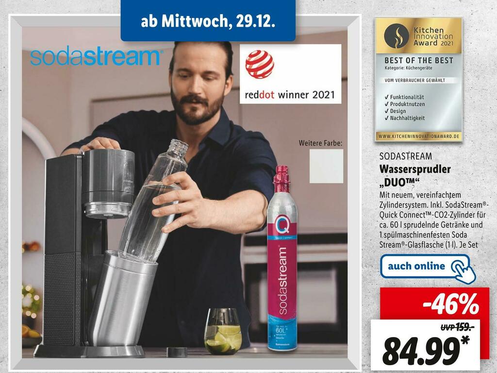 Sodastream wassersprudler „duo“ Angebot bei Lidl