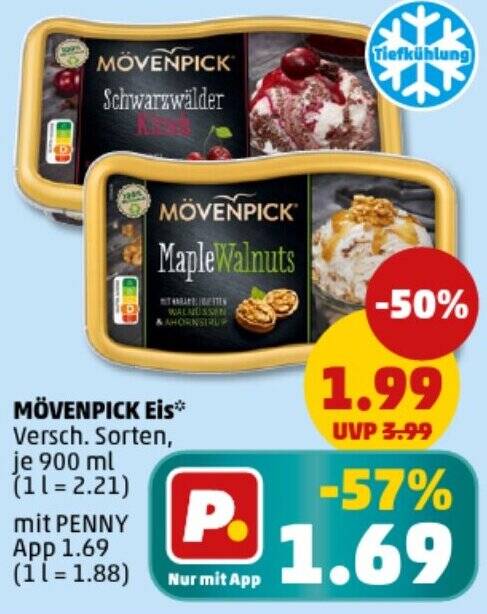 MÖVENPICK Eis 900 ml Angebot bei PENNY