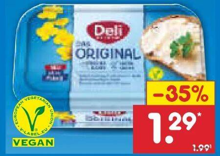 Deli Reform Vegan Das Original Margarine Angebot bei Netto Marken-Discount