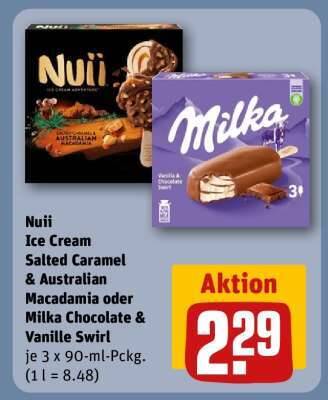 Nuii Ice Cream Salted Caramel & Australian Macadamia oder Milka ...