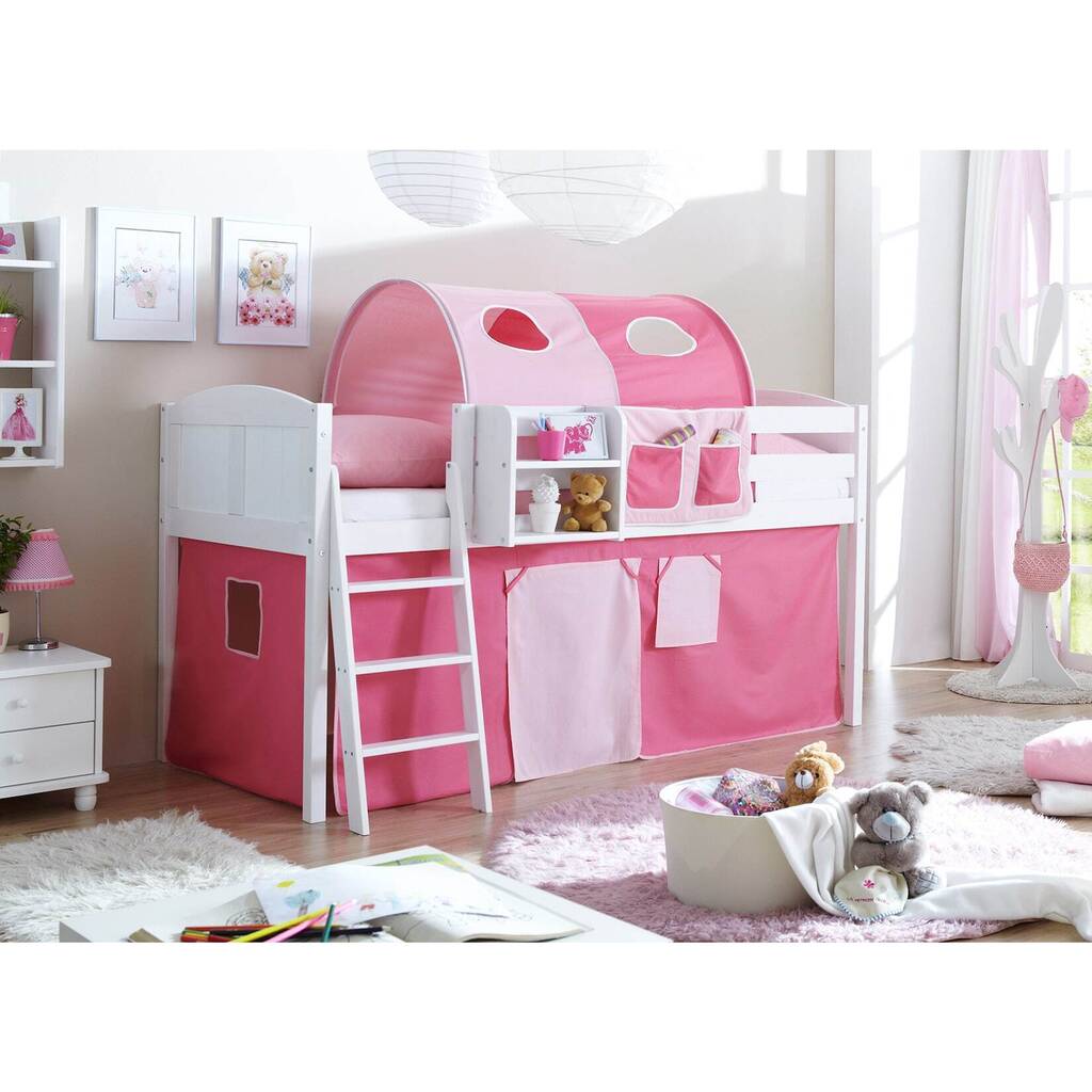 TiCAA Hochbett Eric Country Kiefer Weiß Classic Angebot bei Netto ...