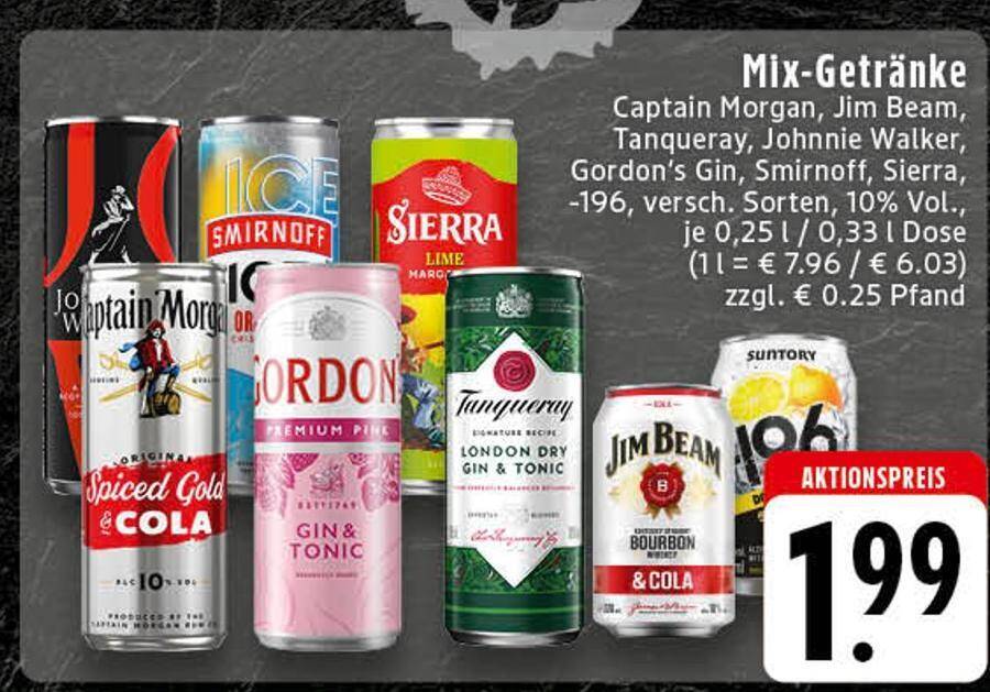 Captain morgan mix-getränke Angebot bei Edeka