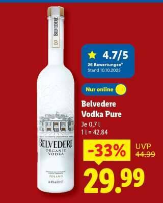 Belvedere Vodka Pure Angebot bei Lidl