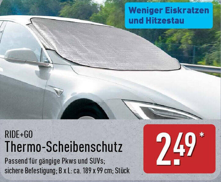 RIDE+GO Thermo-Scheibenschutz Angebot bei Aldi Nord