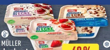 Müller Joghurt mit der Ecke Erdbeere Angebot bei Aldi Nord