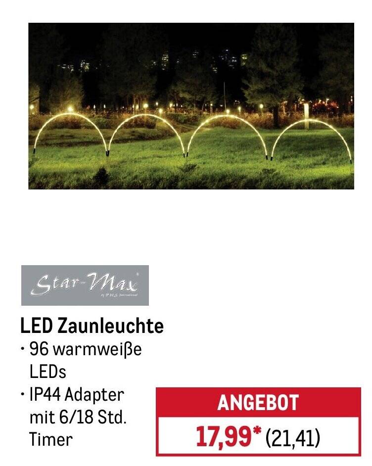 Star-Max LED Zaunleuchte Angebot bei METRO