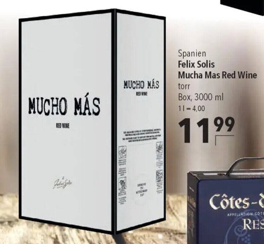Felix Solis Mucha Mas Red Wine 3 l Angebot bei CITTI Markt