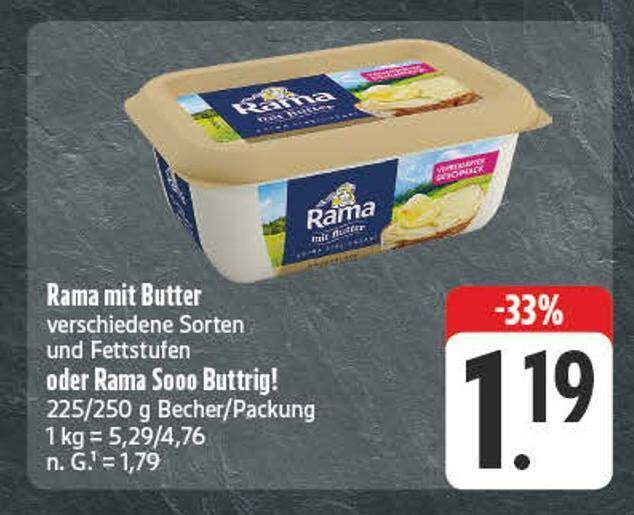Rama mit butter Angebot bei Edeka