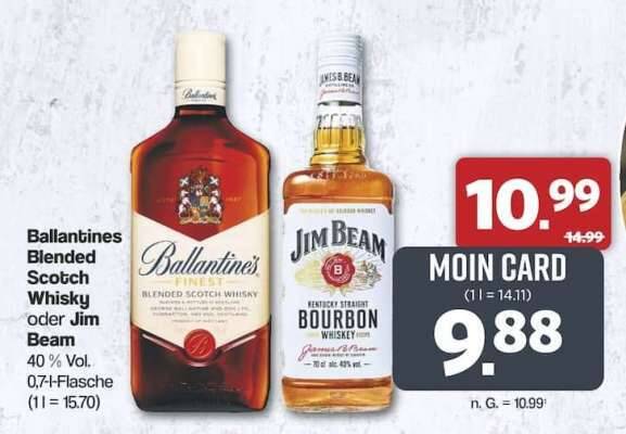 Ballantine's Blended Scotch Whisky oder Jim Beam Angebot bei Famila ...