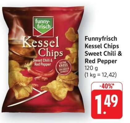 Funnyfrisch Kessel Chips Sweet Chili & Red Pepper Angebot bei Edeka