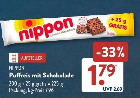 nippon Puffreis mit Schokolade Angebot bei Aldi Süd