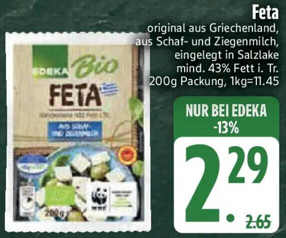Feta 200 g Angebot bei Edeka
