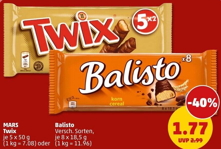 MARS Twix oder Balisto Angebot bei PENNY