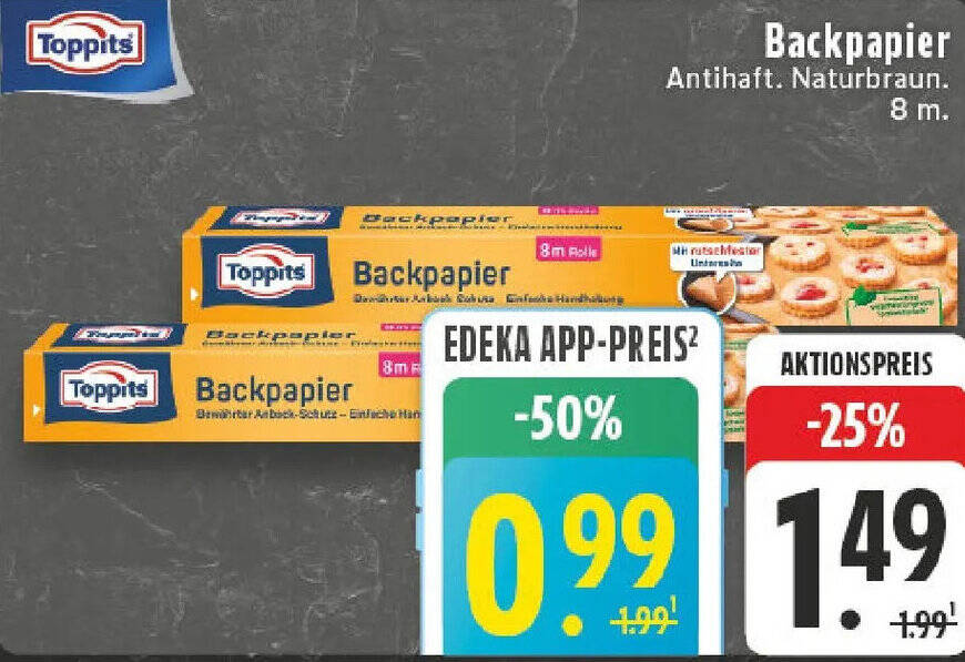 Toppits Backpapier Angebot bei Edeka