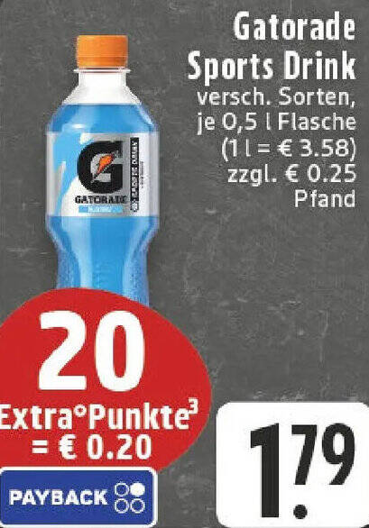 Gatorade Sports Drink 0.5 l Angebot bei Edeka