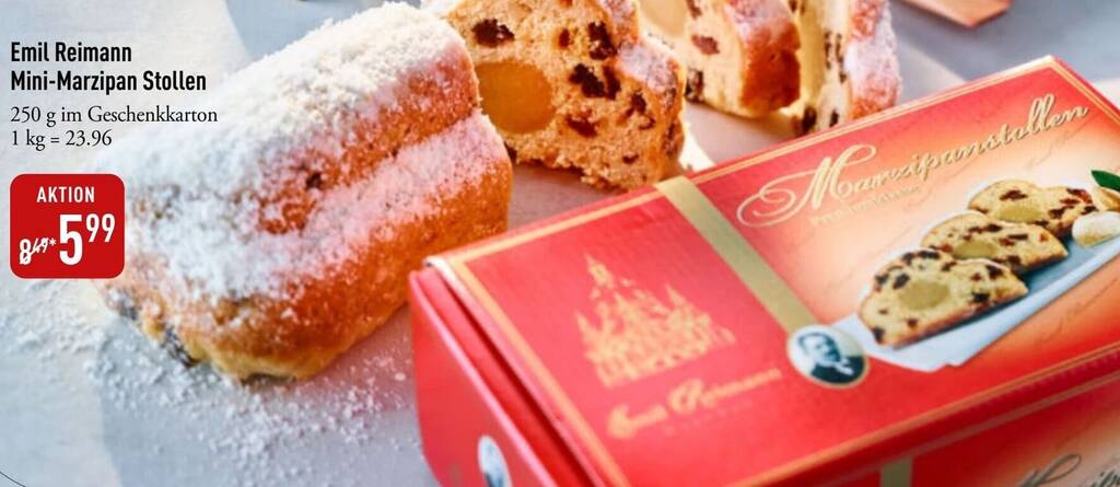 Emil Reimann Mini-Marzipan Stollen 250 g Angebot bei Galeria Markthalle